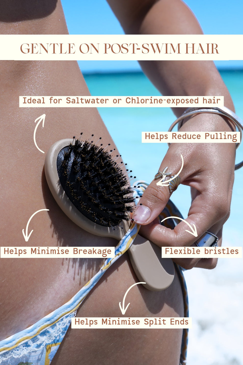 Beach & Pool Hair Brush- limited edition – Coastal GRL